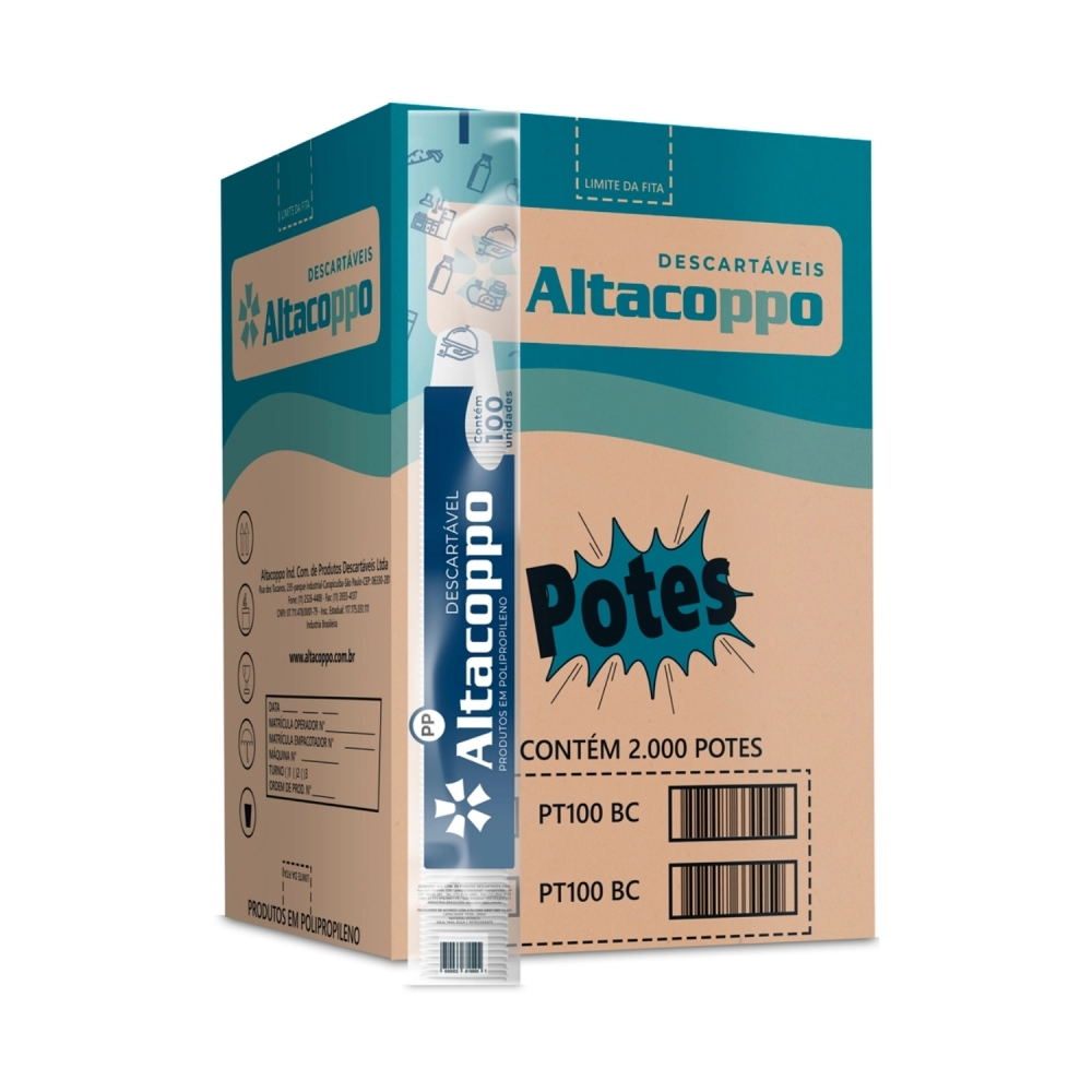 POTE ALTACOPPO 100ML TRANSP C/100